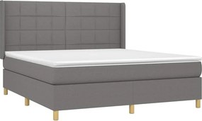 Box spring postel s matrací tmavě šedá 160x200 cm textil 3132002
