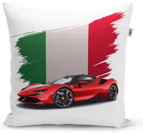 Sablio Polštář Ferrari Italská vlajka - 40x40 cm