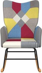 Houpací křeslo patchwork textil 328191