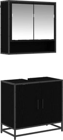 Sada koupelnového nábytku 2 ks Černý dub 65 x 33 x 60 cm 3402347
