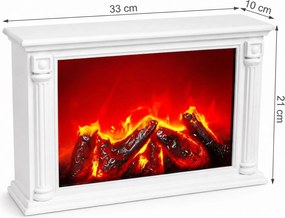 Dekorativní LED krb v klasickém stylu, 10 x 33 x 21 cm