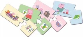 Trefl - Puzzle - Links Prasátko Peppa / 2x14 dílků / od 3 let