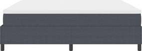 Postel s boxspringem Tmavě šedá a bílá 200 x 200 cm 3337483