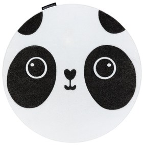 Dywany Łuszczów Dětský kusový koberec Petit Panda white kruh - 160x160 (průměr) kruh cm