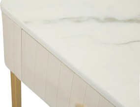Sada odkládacích stolků Waverly 45 cm krémová