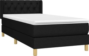 Box spring postel s matrací černá 80 x 200 cm textil 3130467