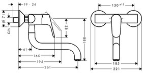 Hansgrohe Focus - páková kuchyňská baterie, chrom 31825000