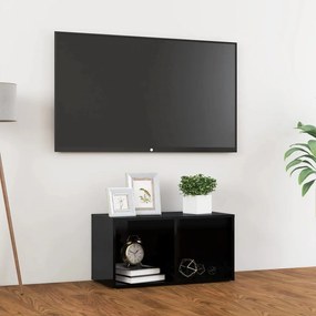 vidaXL TV stolek černý s vysokým leskem 72 x 35 x 36,5 cm dřevotříska