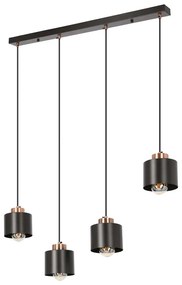 Černé kovové závěsné svítidlo 12x75 cm Olena – Candellux Lighting