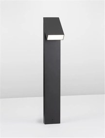 NV 9020931 Venkovní sloupkové svítidlo BRIGITTA černý hliník a akrylový difuzor proti oslnění LED 6W 3000K 100-240V IP65 - NOVA LUCE