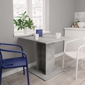 Jídelní stůl betonově šedý 80 x 80 x 75 cm dřevotříska - Default Title