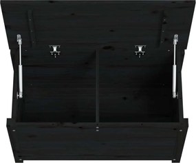 vidaXL Úložný box 80 x 40 x 45,5 cm masivní borové dřevo [823538] Barva: Černá