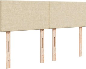 Box spring postel s matrací krémová 140x200 cm textil 3287477