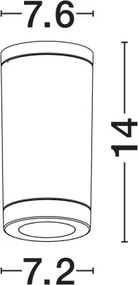 Stropní LED svítidlo NOVA LUCE SPOT 1W 3000K IP65 9030822