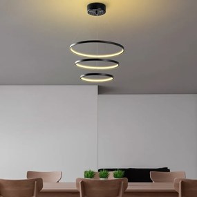 Černé LED závěsné svítidlo ø 50 cm Simit – Opviq lights