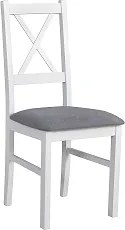 Nábytkáři ORFA NIEL 10 - jídelní židle (NILO 10) - dřevo bílá / nová látka světle šedá 1B=Soro 90 (č.16X***) - kolekce &quot;DRE&quot; (K150)