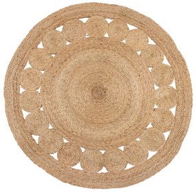 Flair Rugs koberce Kusový koberec Jute Arya Natural kruh - 150x150 (průměr) kruh cm