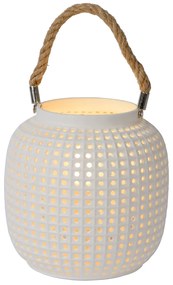 Lucide 13525/01/31 stolní lampa Safiya, bílá, E14, 16,4cm