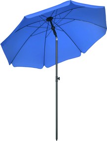 Plážový slunečník Outsunny Ø180 cm UV 50+ Odolný vůči větru Stabilní plážový slunečník s UV ochranou Přístřešek na balkon Skládací zahradní slunečník