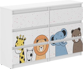 Wooden Toys Dětská komoda R-120 MINI ZOO