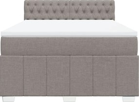 Box spring postel s matrací taupe 140x200 cm textil 3287102