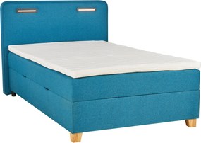 XXXLutz AMERICKÁ POSTEL, 120/200 cm, tyrkysová Moderano - Jednolůžkové postele - 000504000301