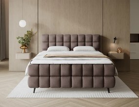 Kontinentální postel Sabrina 140x200, hnědá (tonall 22)