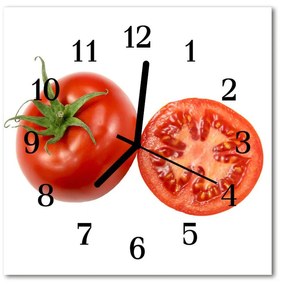 Skleněné hodiny čtvercové rajčata
