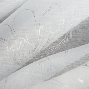 ZÁCLONA NA KROUŽCÍCH AMALIA 140X250 CM BÍLÁ
