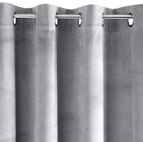 ZATEMŇOVACÍ ZÁVĚS NA KROUŽCÍCH PIERRE 140X250 CM STŘÍBRNÁ