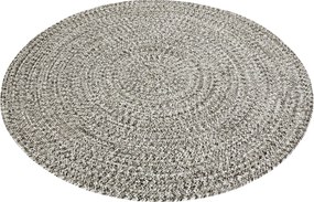 Kusový koberec Braided 105552 Melange kruh – na von aj na doma, 200x200 (priemer) kruh, béžová, chodba / predsieň, Hanse Home