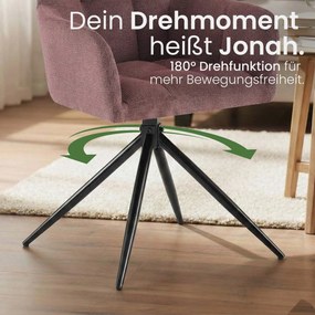 Sada 2 jídelních židlí Jonah látka – rubínově červená