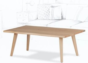 Wooded Konferenční stolek Toronto z masivu BUK Hrana stolu: Přírodní (zaoblená)
