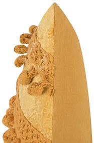 Ozdobný polštář 30 x 50 cm žlutá AYROOR Beliani