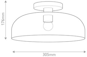 Alora Mood ALM-SYLVIA-SF-BG-CL - Stropní svítidlo SYLVIA 1xE27/60W/230V zlatá