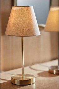 Béžová/v mosazné barvě látková stolní lampa (výška 39 cm) Lasse – Jotex