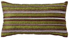 SCANquilt povlak SOFA proužky zelenohnědá 45 x 45 cm
