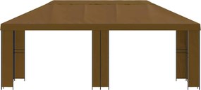 Zahradní altán 6 x 3 m Taupe Polyester a ocel 190 gsm 3376012