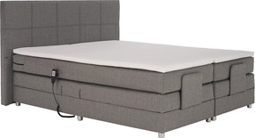 Elektrická polohovací postel, boxspring, šedá, 160x200, MURKO NEW