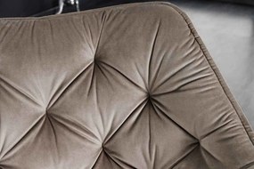 Designová otočná židle Kiara šampaňský samet