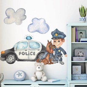 Gario Dětská nálepka na zeď Policie, motiv 1 Rozměry: 100 x 65 cm