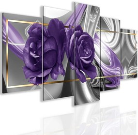 Obraz abstraktní růže Purple Velikost (šířka x výška): 200x100 cm