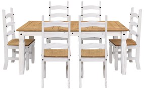 Idea Jídelní stůl CORONA 16110B + 6 židlí CORONA 160204B