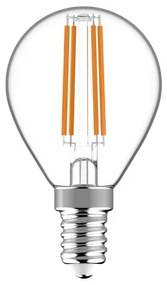 Ultra úsporná prémiová retro LED žárovka E14 4,9W 806lm G45 denní filament ekv. 60W 3 roky