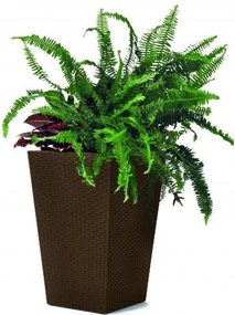 Keter Rattan planter S - hnědý