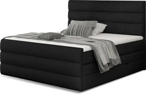 Kontinentální boxspring postel Carmen, černá 160x200cm (sawana 14/ Cand 10)