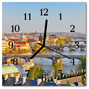 Skleněné hodiny čtvercové Hlavní město Praha