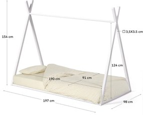 OnaDnes -20% Bílá buková dětská postel Kave Home Maralis 90 x 190 cm