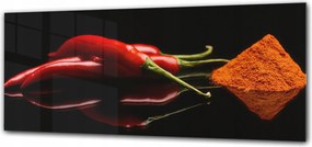potisk na skle skleněný obraz 125x50 paprika