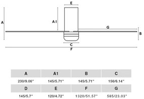FARO 33831WT-1TW-LED Stm. vent. PUNT TUB M 18W/230V hnědá/černá pr.132 cm WT +DO